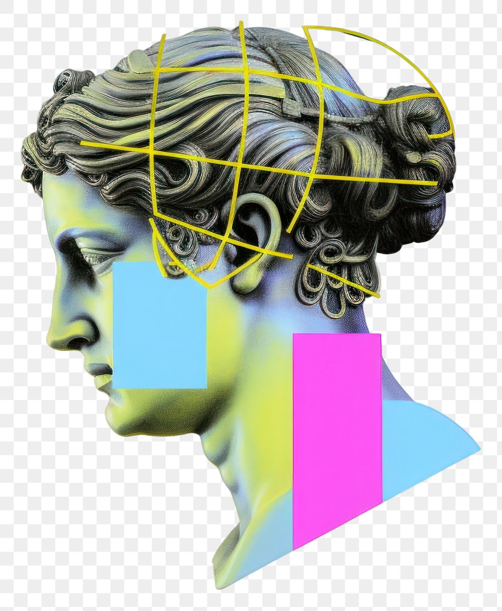 PNG Collage art greek statue | Premium PNG - rawpixel