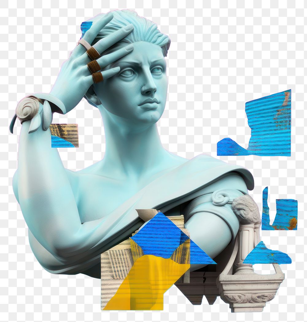 PNG Collage art greek statue | Free PNG - rawpixel