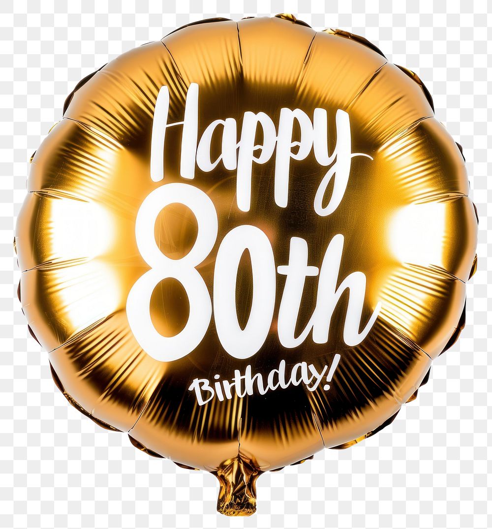 PNG Golden 80th birthday balloon | Premium PNG - rawpixel