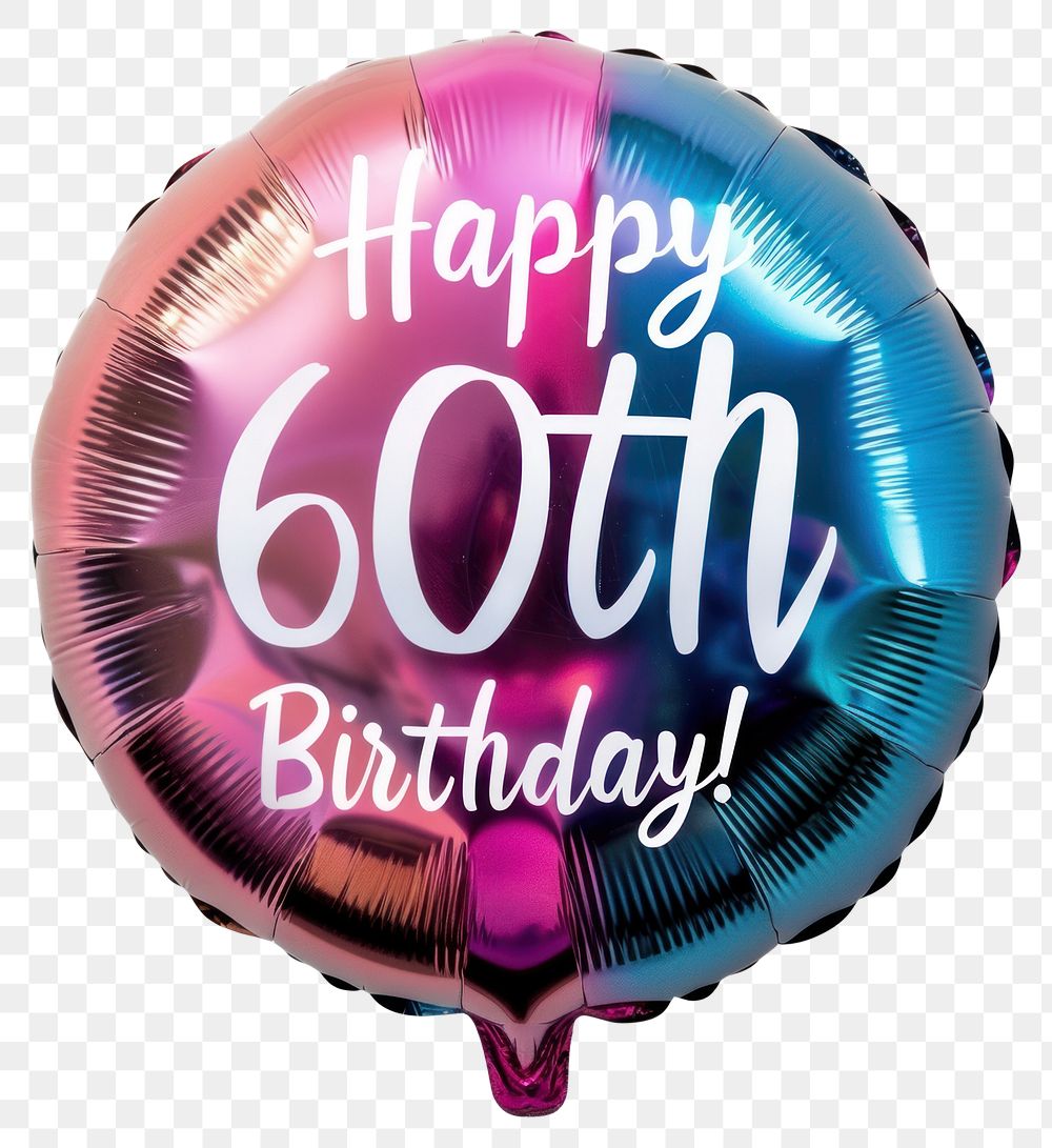 PNG Colorful 60th birthday balloon | Free PNG - rawpixel