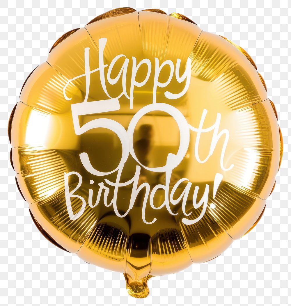 PNG Golden 50th birthday balloon | Free PNG - rawpixel