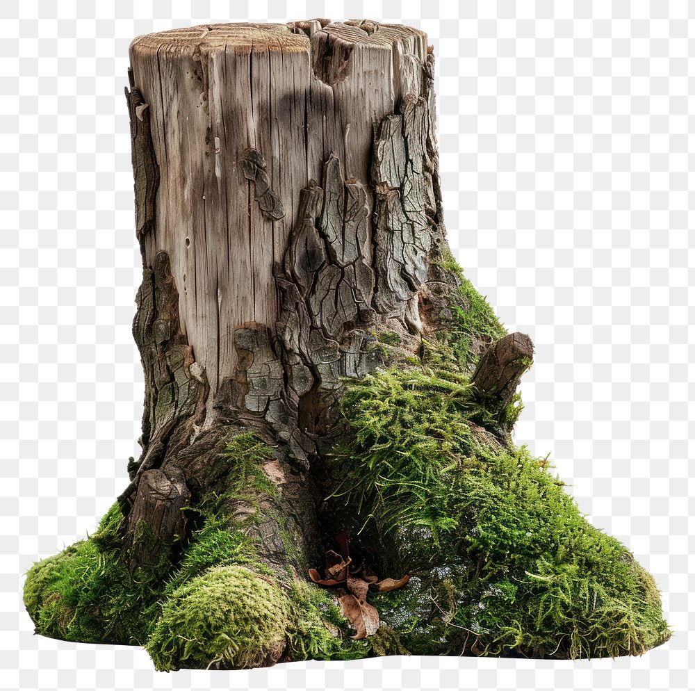 PNG Tree stump moss plant. | Premium PNG - rawpixel