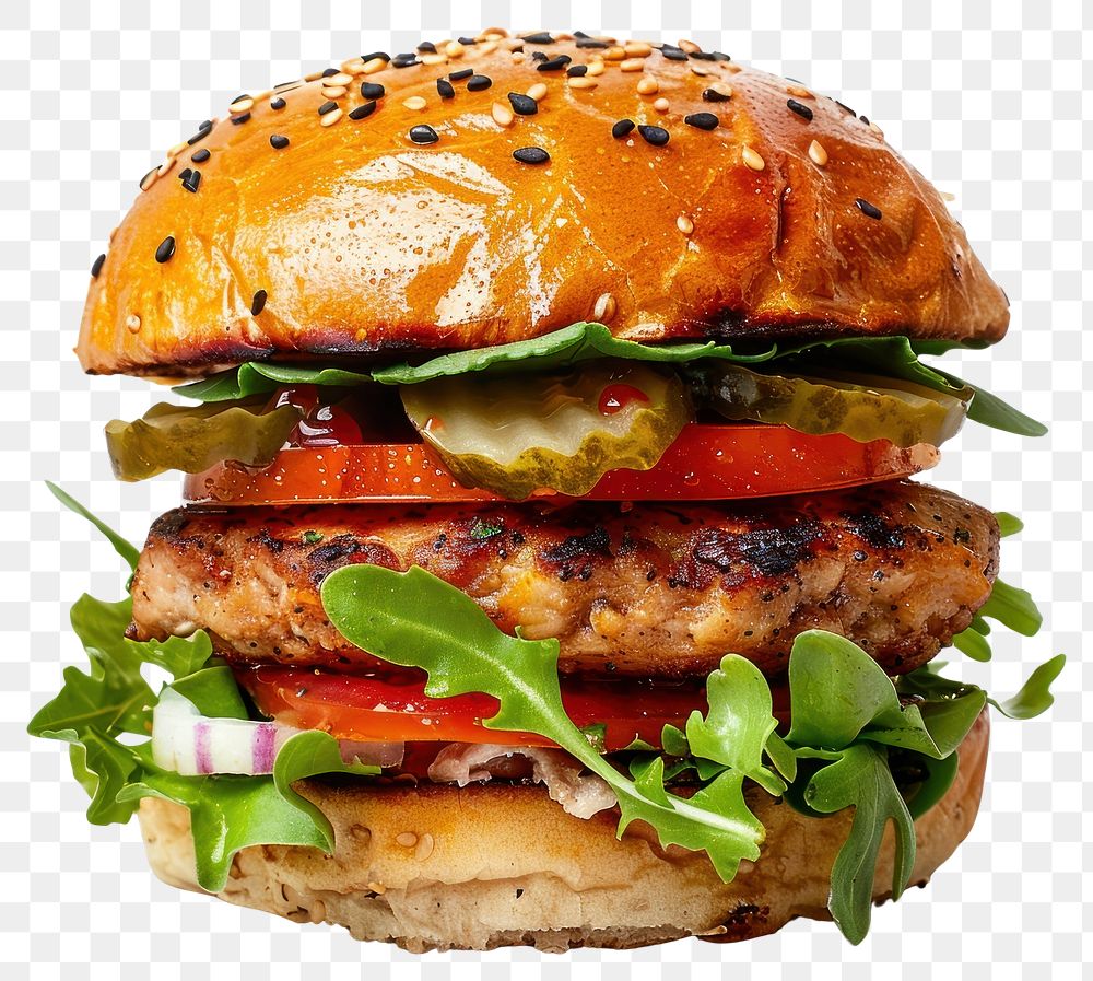 PNG Juicy gourmet burger vegetables | Free PNG - rawpixel