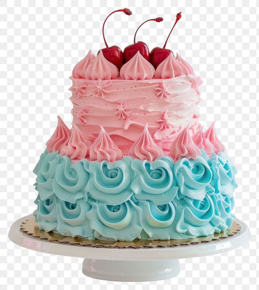 PNG Colorful two-tiered frosted cake | Free PNG - rawpixel
