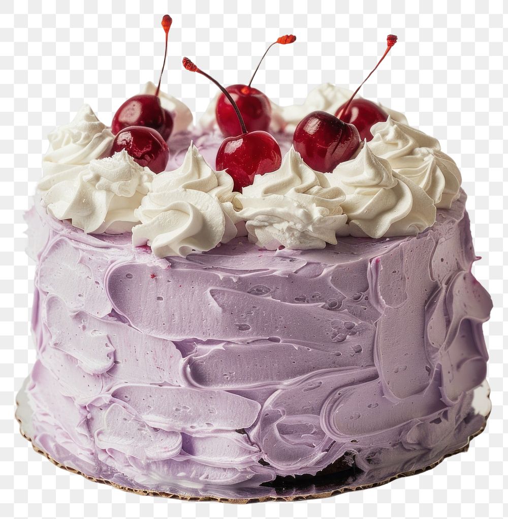 PNG Purple cake with cherries | Free PNG - rawpixel