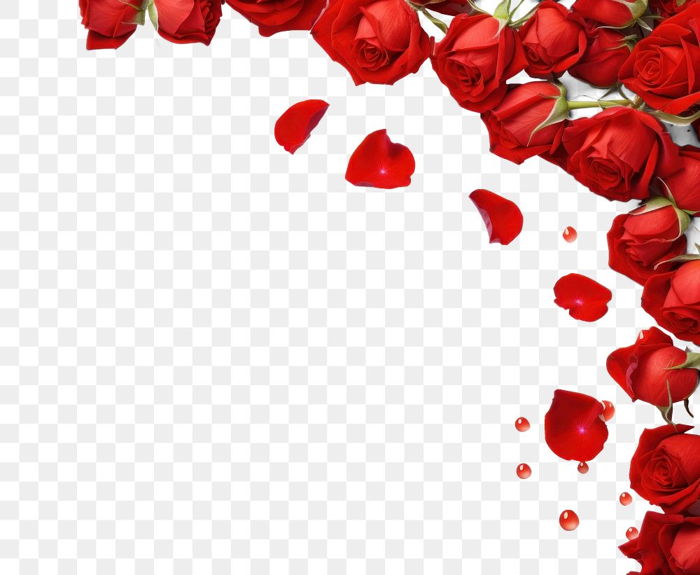 PNG red rose border, transparent | Premium PNG - rawpixel