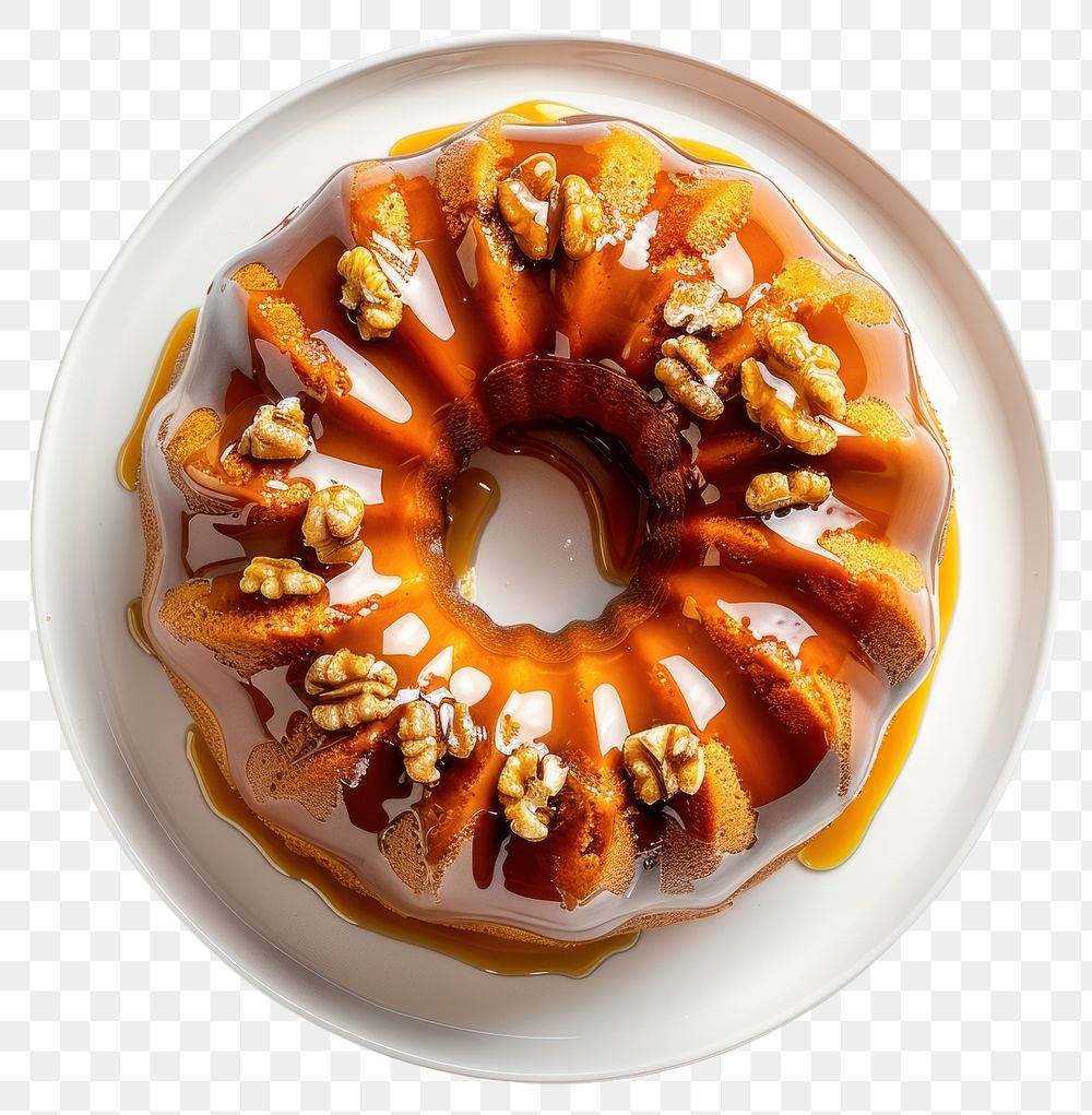 PNG rich golden-brown rum cake | Free PNG - rawpixel