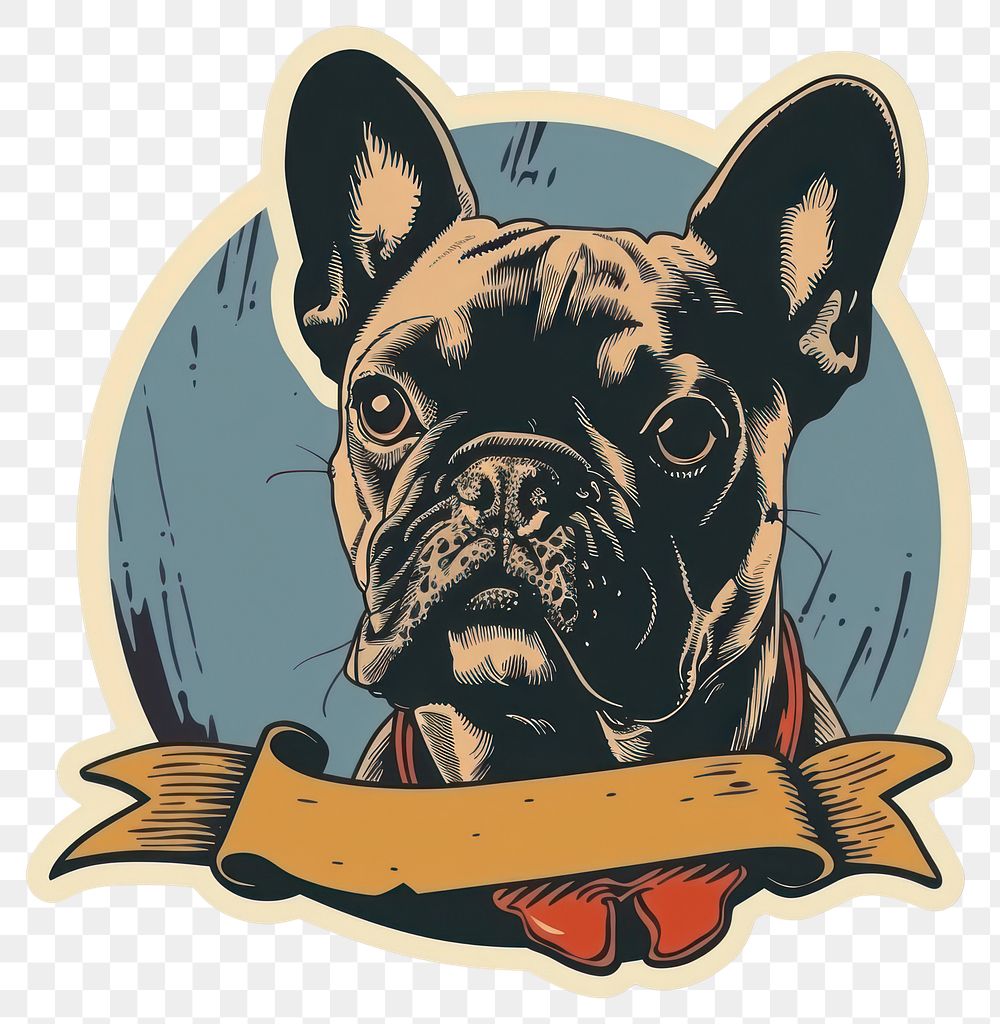 PNG Dog sticker Vector bulldog | Free PNG - rawpixel