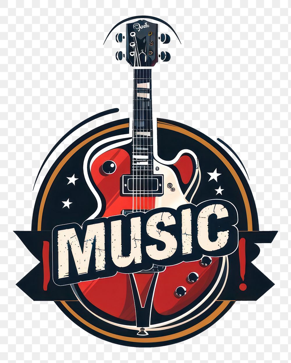 PNG Guitar logo badge musical | Free PNG - rawpixel