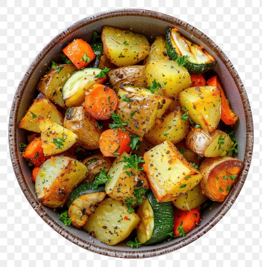 PNG Delicious roasted vegetable medley. | Free PNG - rawpixel