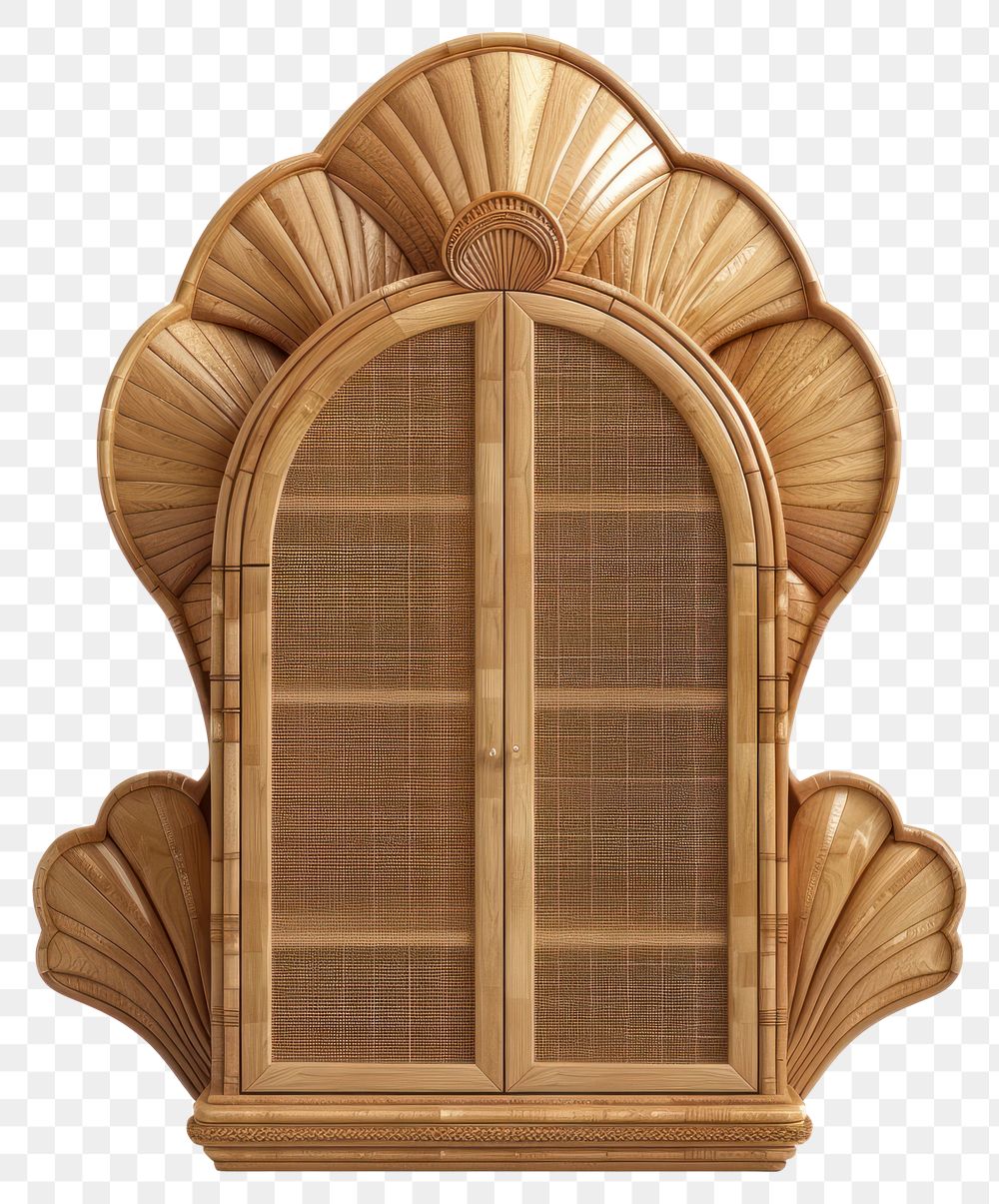 PNG Elegant rattan shell cabinet | Free PNG - rawpixel