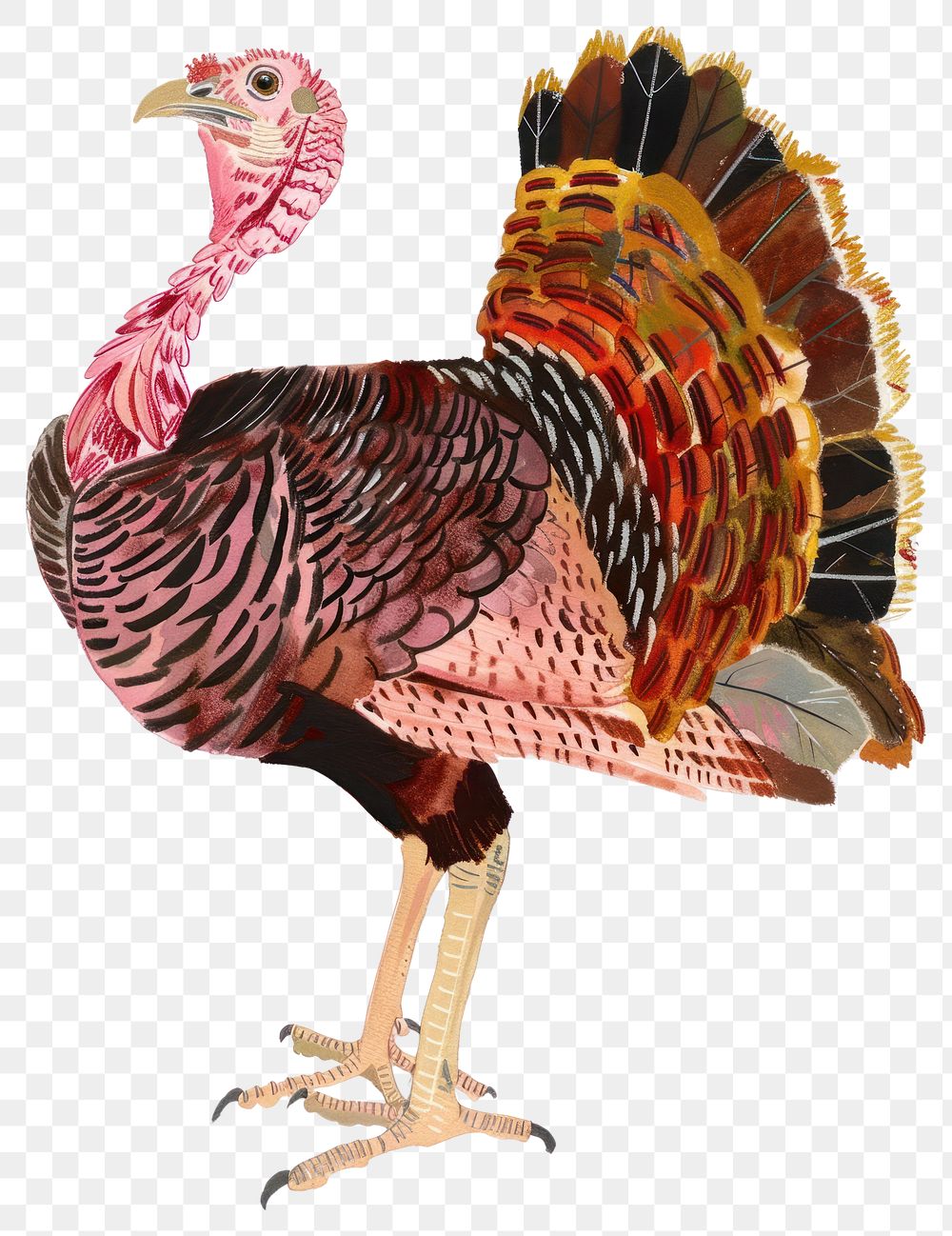 PNG Colorful turkey bird illustration | Free PNG - rawpixel