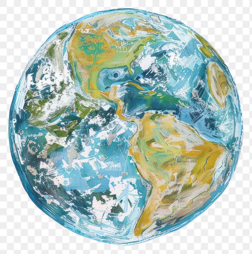 Colorful artistic world map illustration | Free PNG - rawpixel