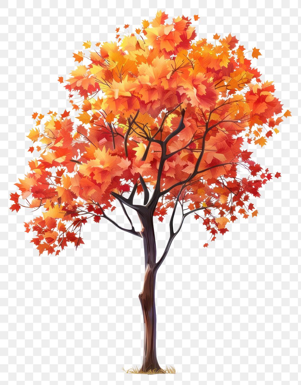 PNG Vibrant autumn tree illustration | Free PNG - rawpixel