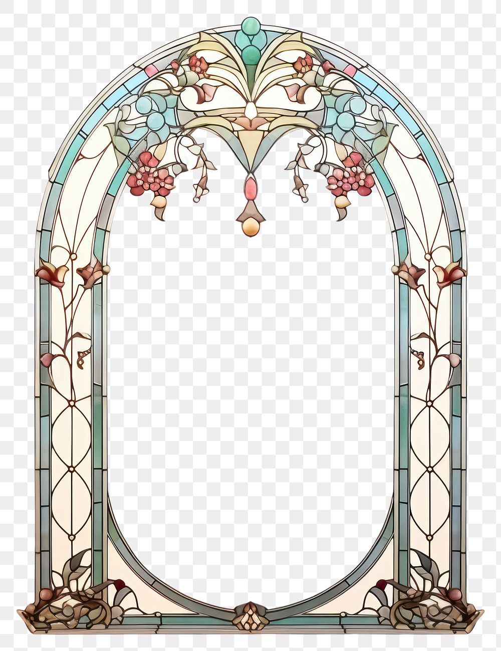 PNG Elegant stained glass window | Premium PNG - rawpixel