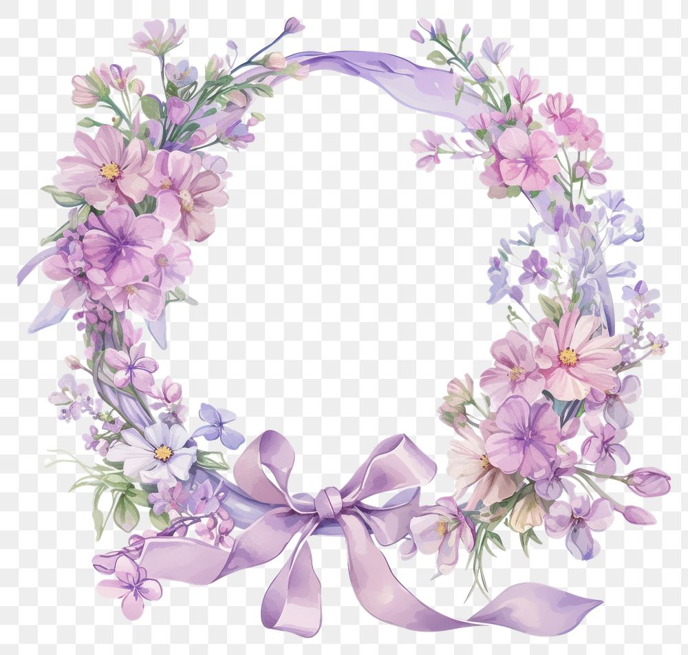 PNG Purple coquette frame art | Free PNG - rawpixel