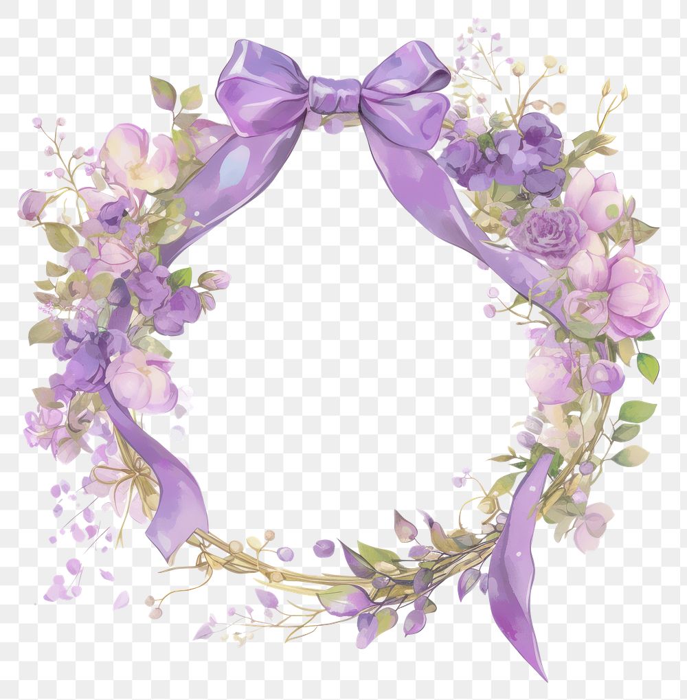 PNG Purple coquette frame art | Free PNG - rawpixel