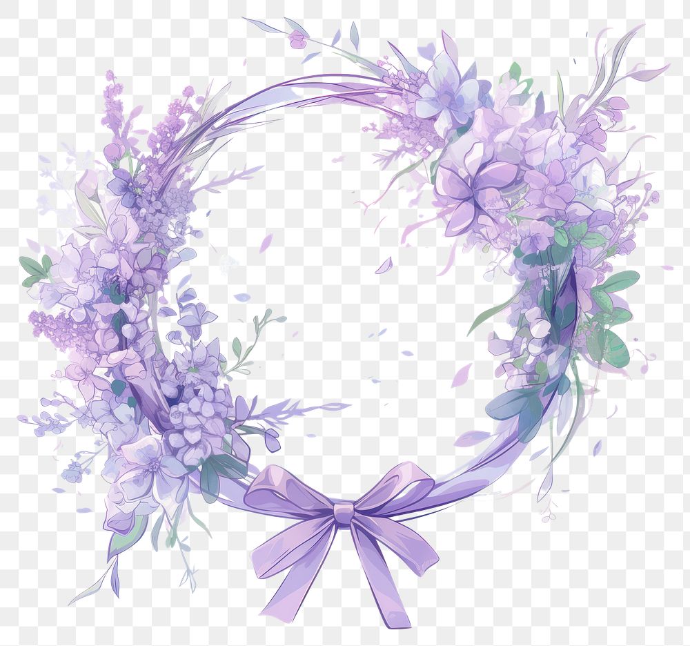 PNG Purple coquette frame art | Free PNG - rawpixel