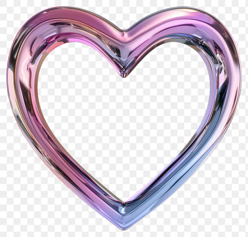 PNG Glossy heart-shaped gradient frame | Premium PNG - rawpixel