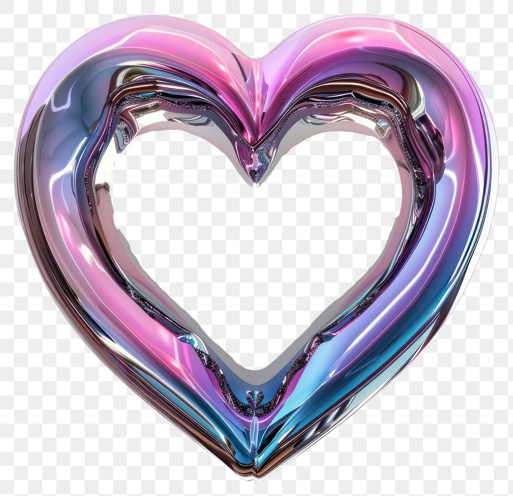 PNG Colorful metallic heart illustration | Free PNG - rawpixel