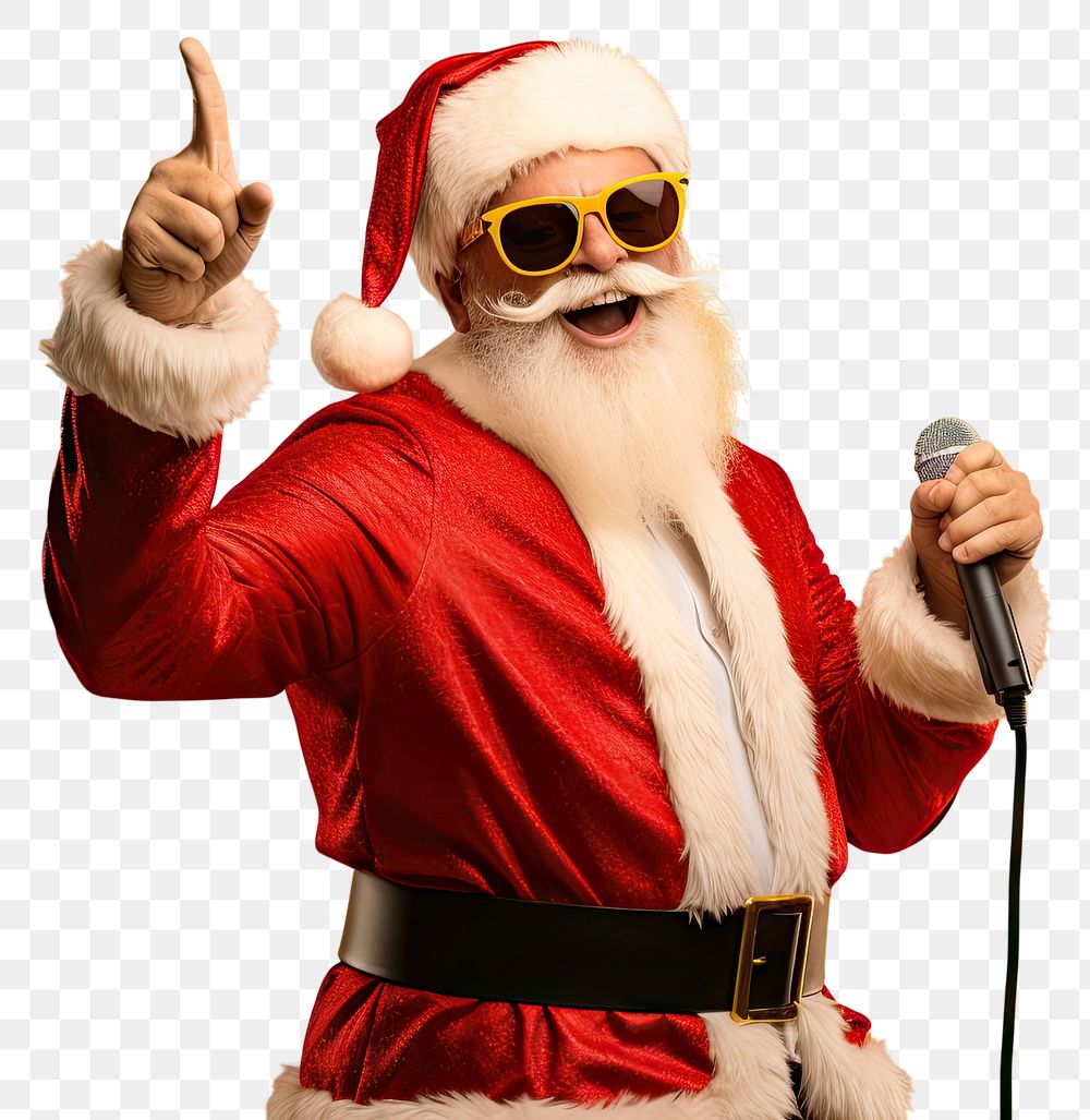PNG Cool Santa microphone, transparent | Free PNG - rawpixel