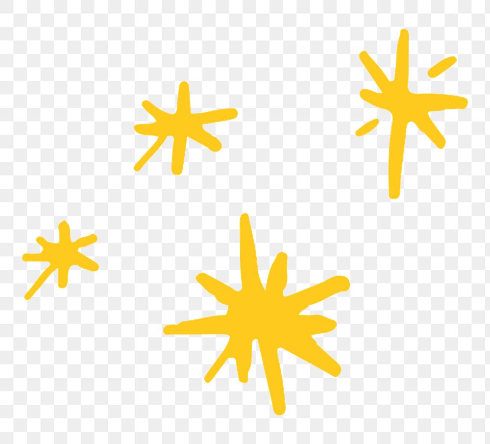 PNG sparkling yellow star element, | Free PNG - rawpixel