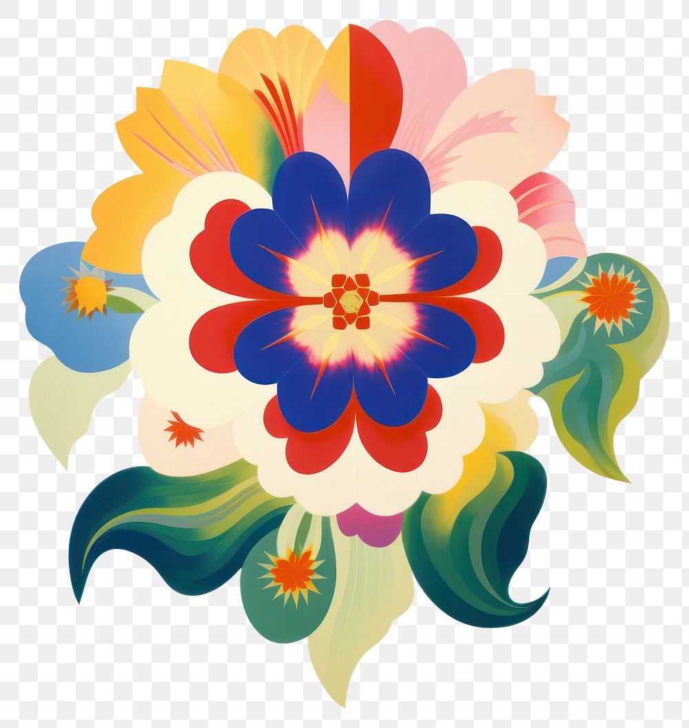 Colorful abstract floral illustration | Premium PNG - rawpixel