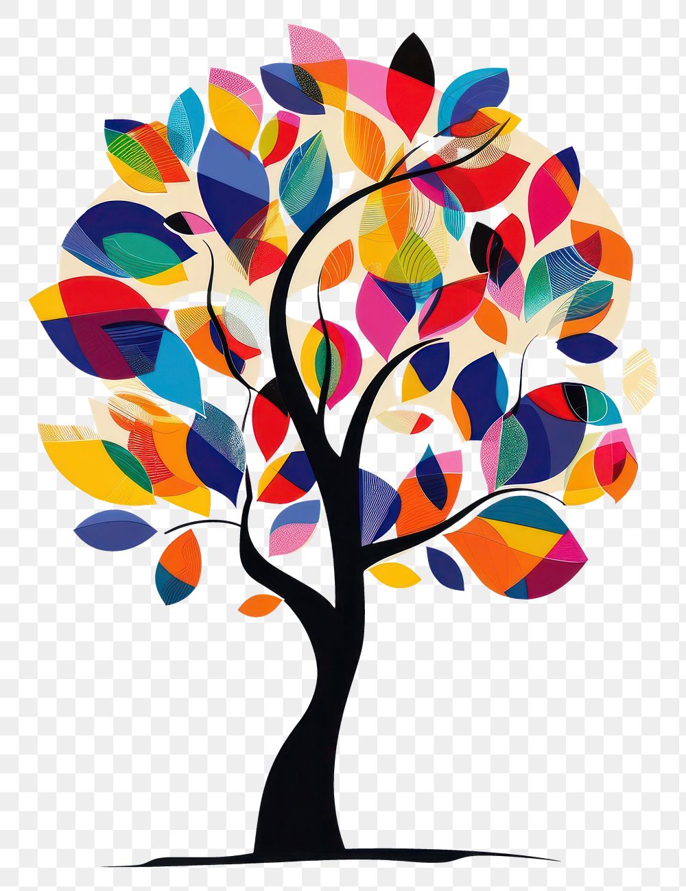 PNG Colorful abstract tree illustration | Free PNG - rawpixel