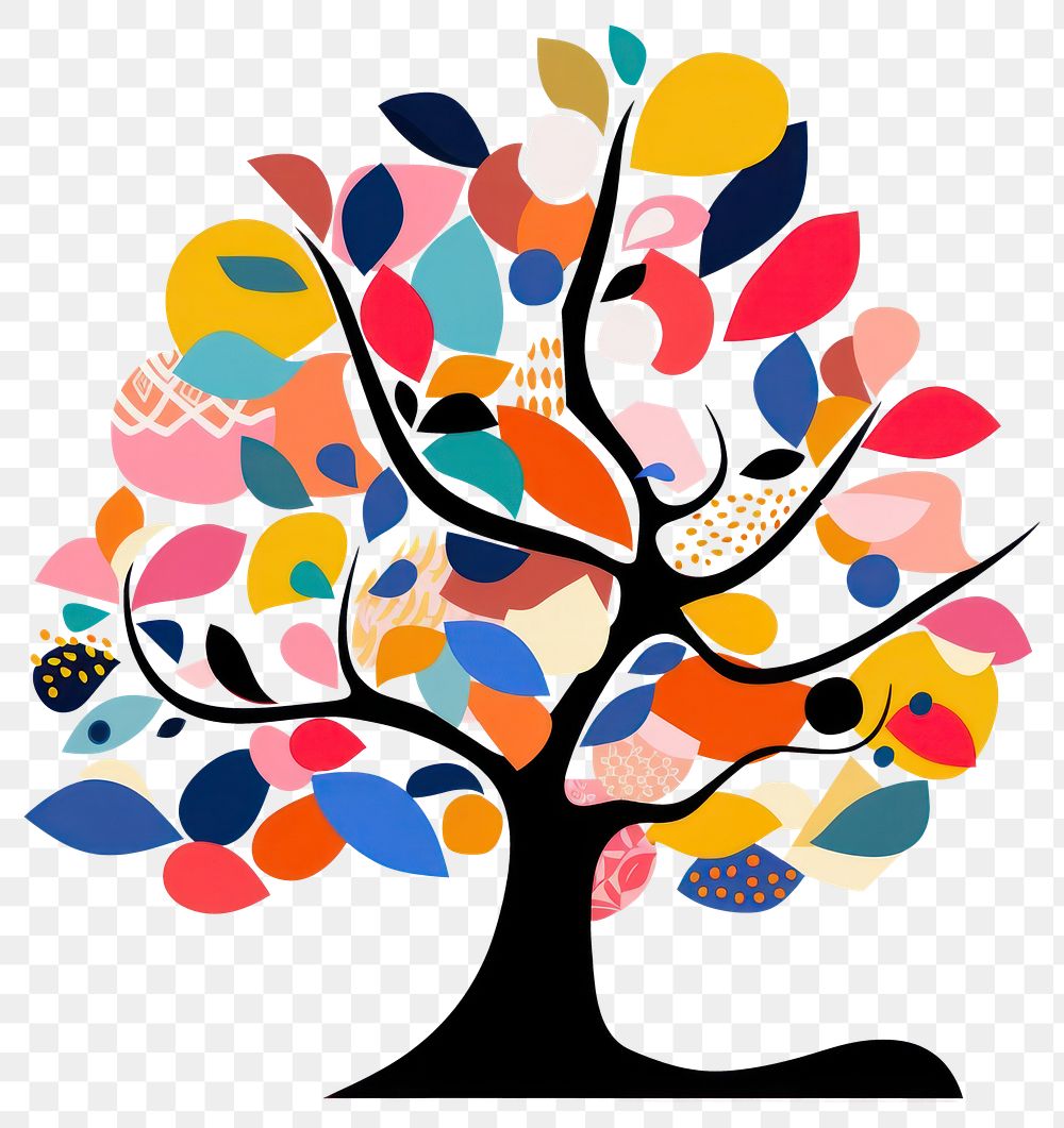 PNG Colorful abstract tree illustration | Free PNG - rawpixel