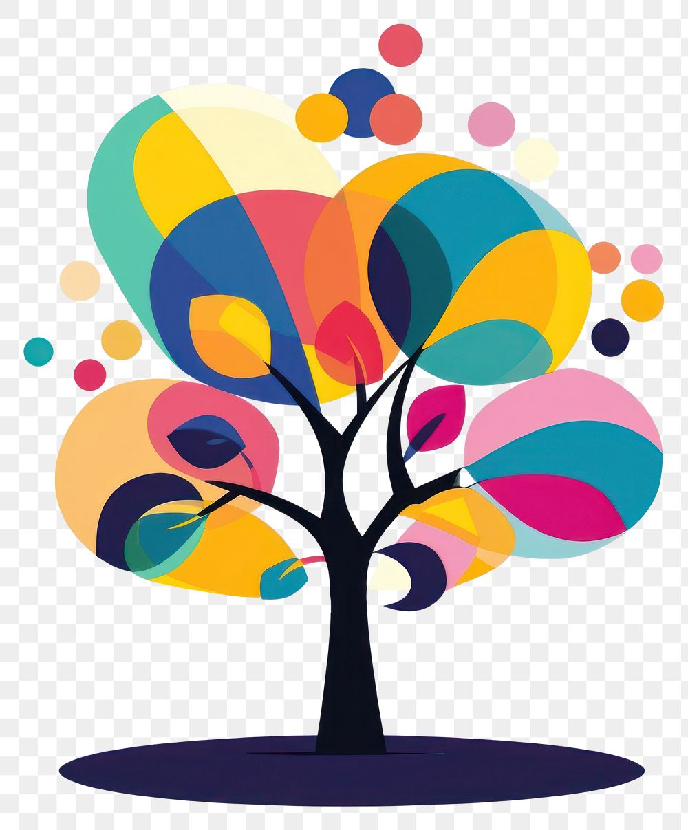 PNG Colorful abstract tree illustration | Free PNG - rawpixel