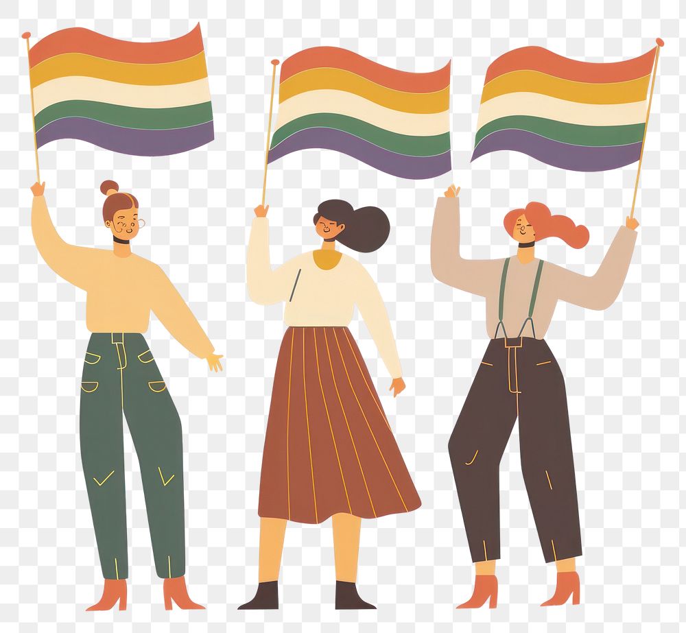 PNG Diverse group celebrating LGBTQ+ | Free PNG - rawpixel