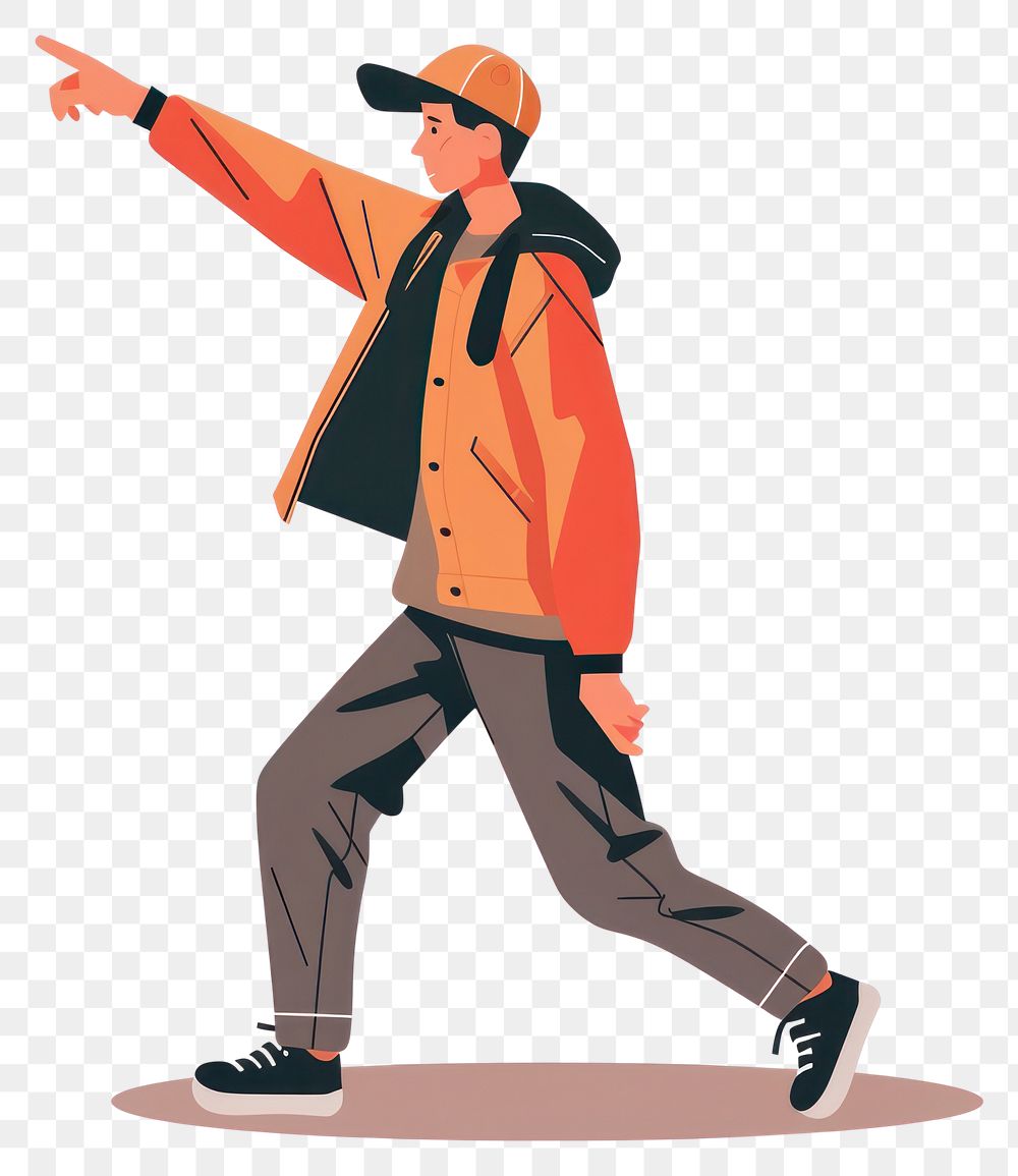 PNG Man walking pointing direction | Free PNG - rawpixel