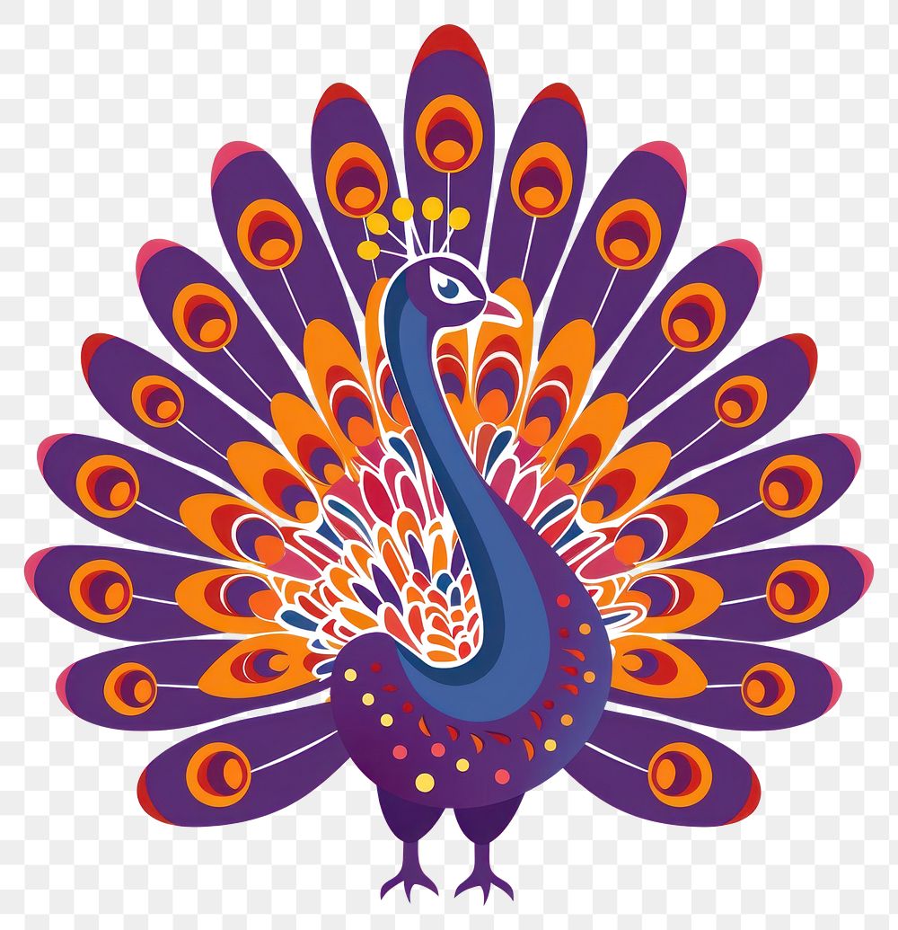 PNG Colorful peacock vector illustration | Free PNG - rawpixel