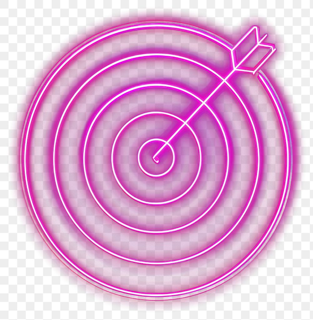 PNG Neon target with arrow | Free PNG - rawpixel