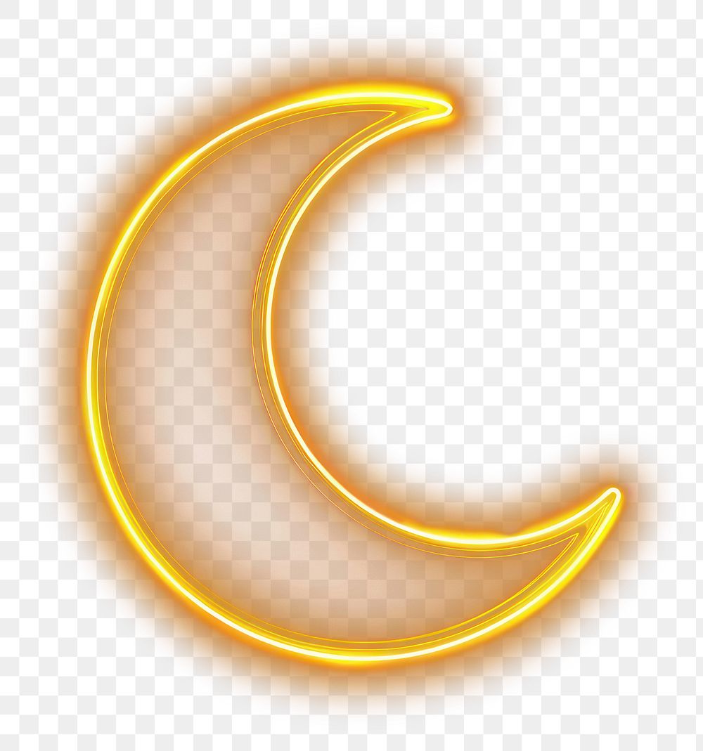 PNG Glowing crescent moon neon | Free PNG - rawpixel