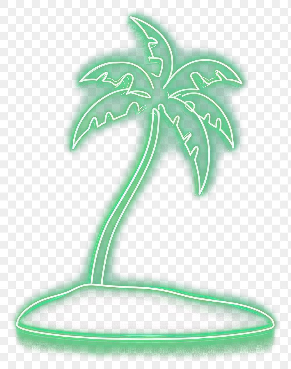 PNG Neon palm tree island | Free PNG - rawpixel