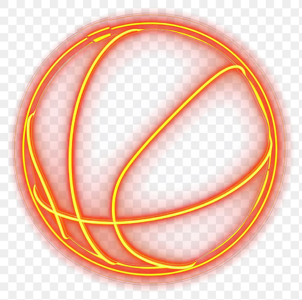 PNG Glowing neon basketball illustration | Free PNG - rawpixel