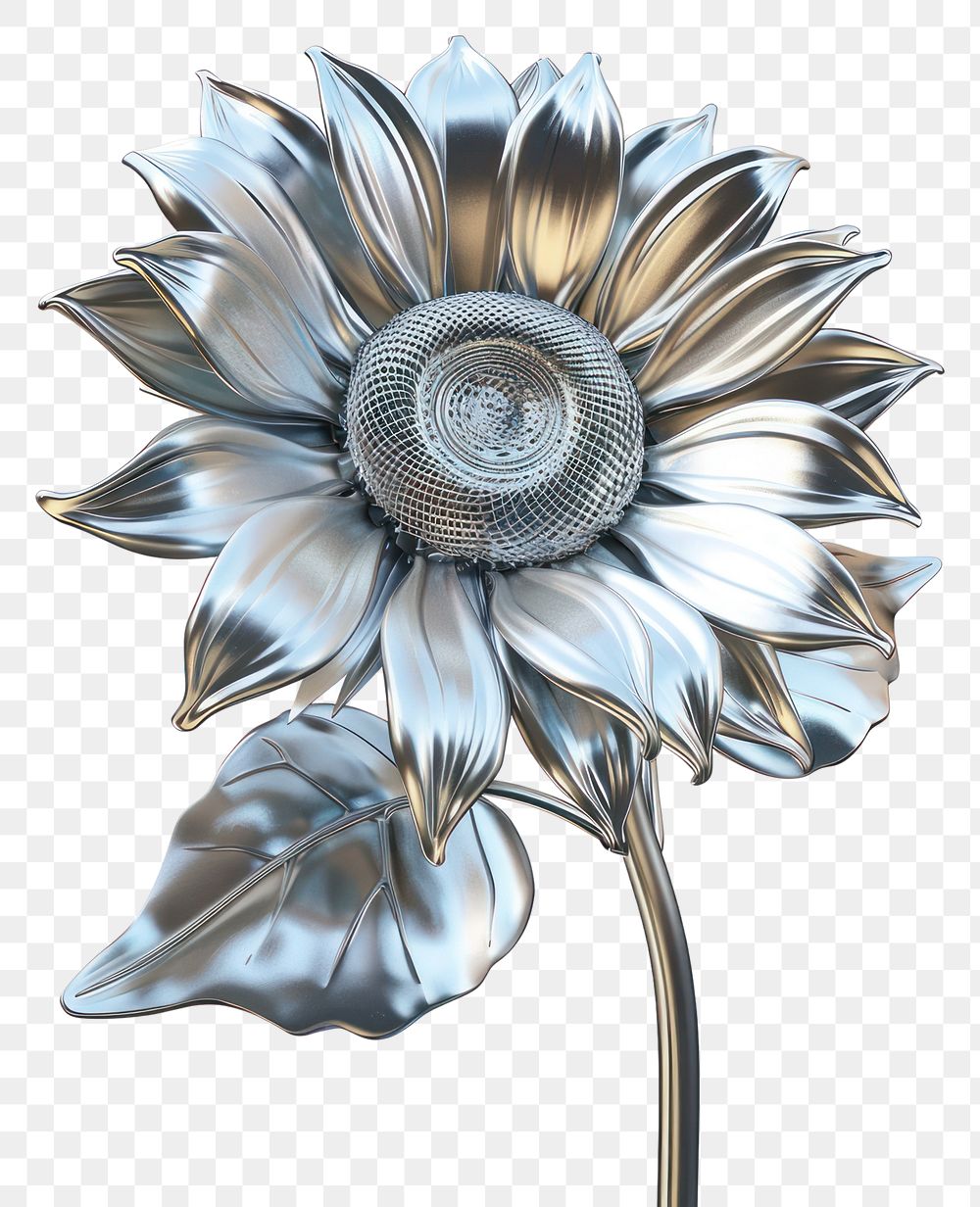 PNG Metallic sunflower art illustration | Free PNG - rawpixel