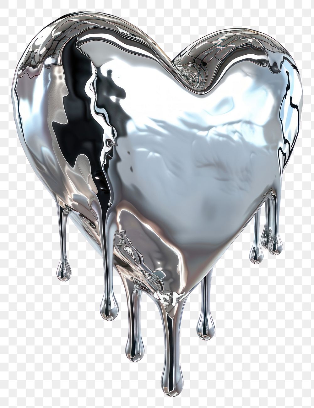 PNG Heart dripping silver appliance | Free PNG - rawpixel