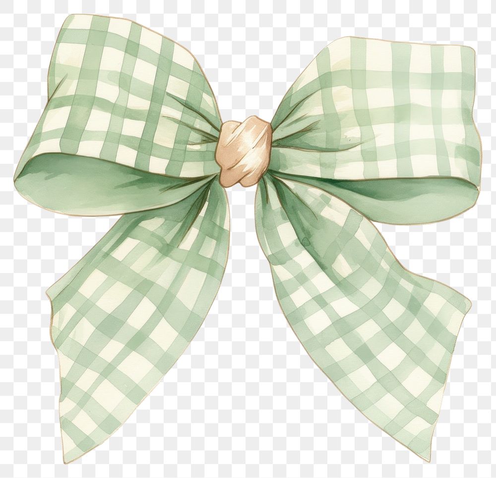 Elegant green checkered bow | Premium PNG - rawpixel