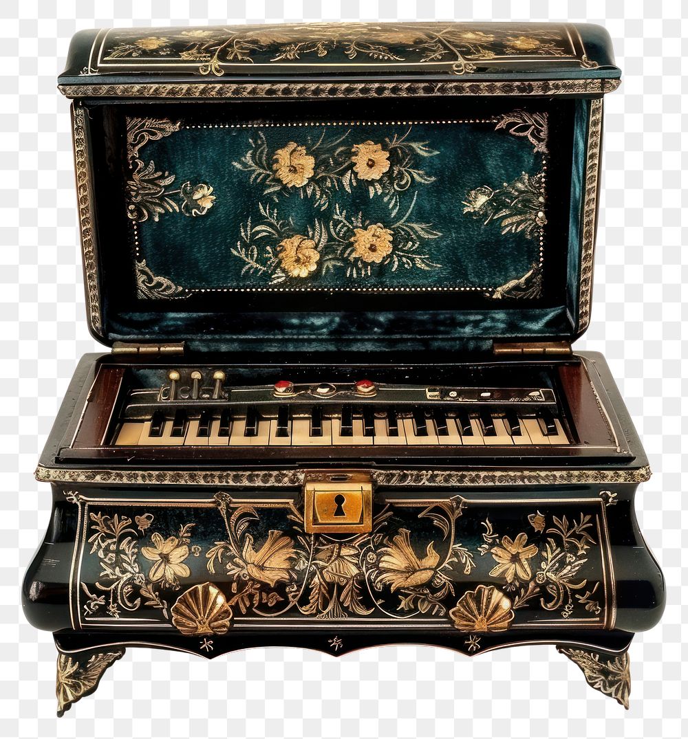 Antique ornate musical box keyboard | Premium PNG - rawpixel
