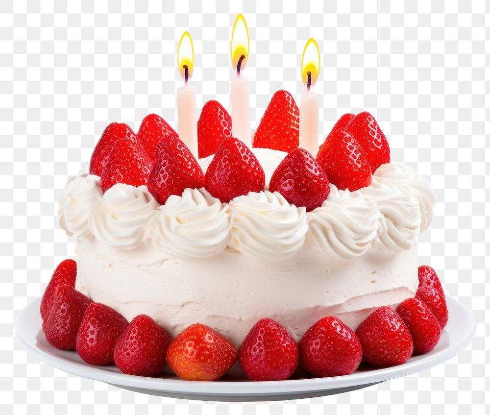 PNG Birthday strawberry cake candle | Free PNG - rawpixel