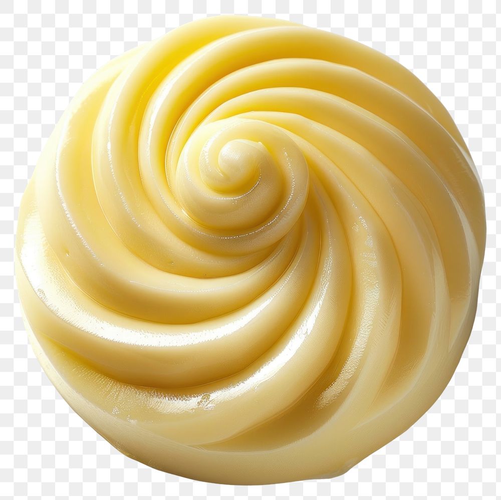 PNG Creamy swirl butter pat | Free PNG - rawpixel