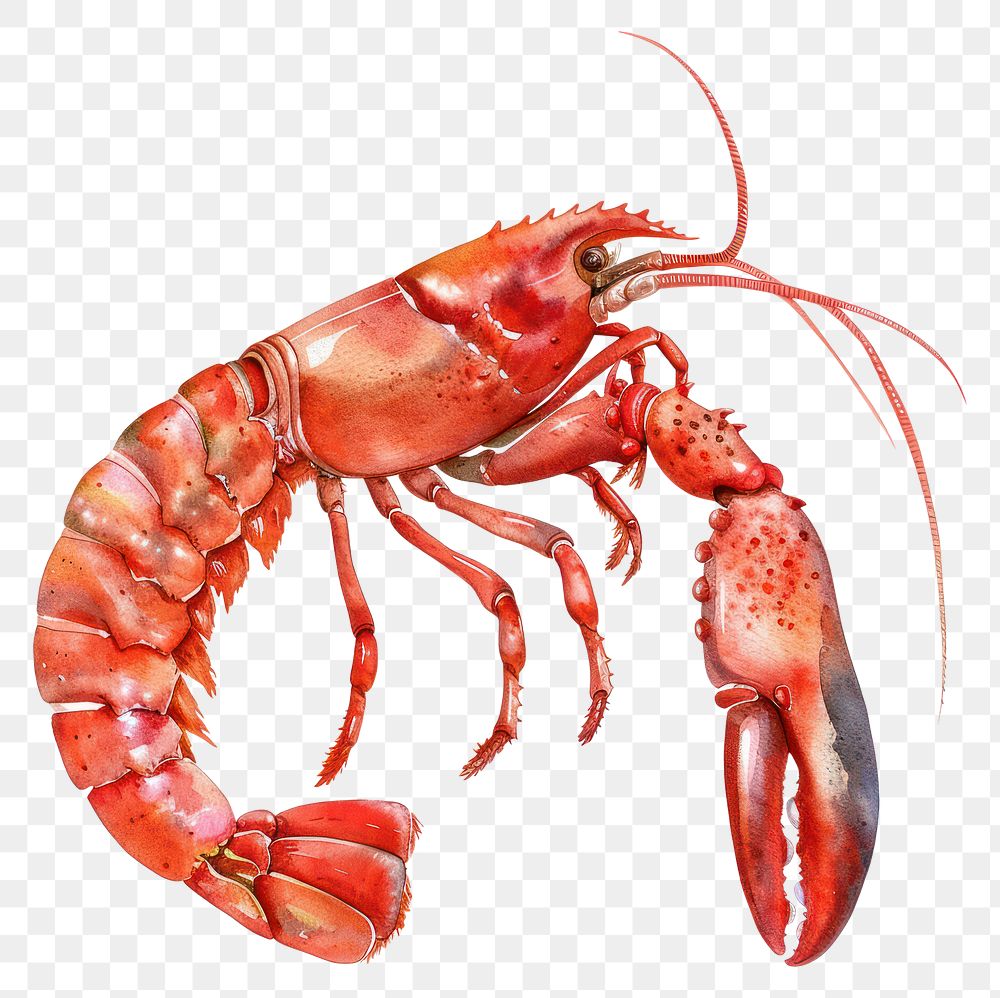 PNG Detailed lobster watercolor illustration | Free PNG - rawpixel