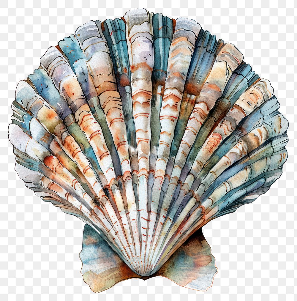 PNG Colorful seashell illustration art | Free PNG - rawpixel