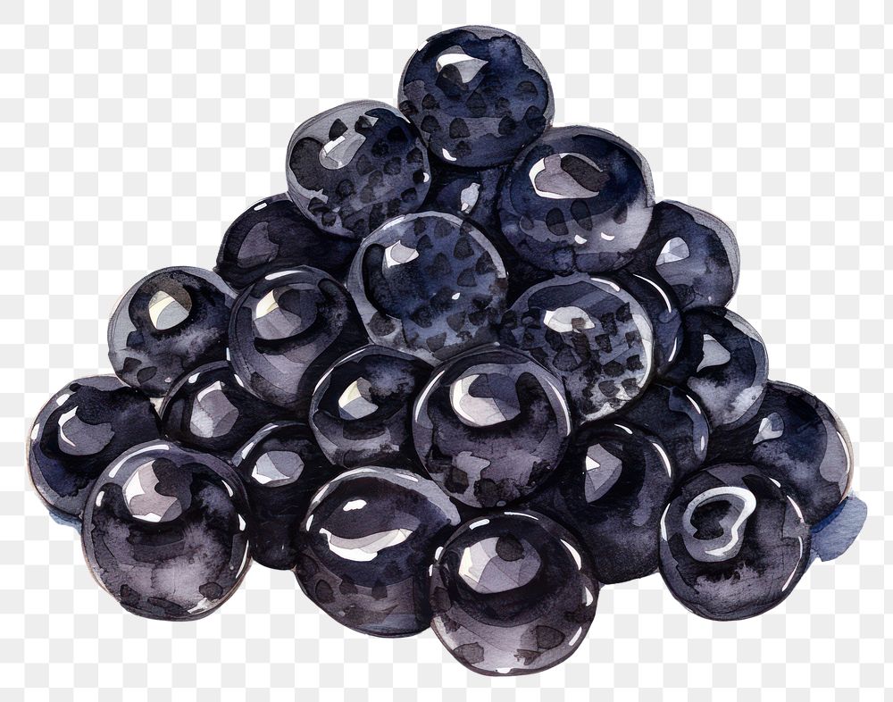 PNG Watercolor black tapioca pearls | Premium PNG - rawpixel