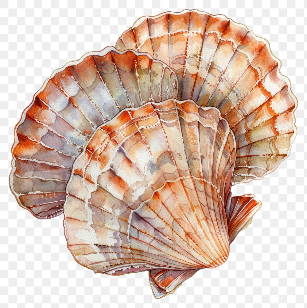 PNG Watercolor seashells ocean art | Free PNG - rawpixel
