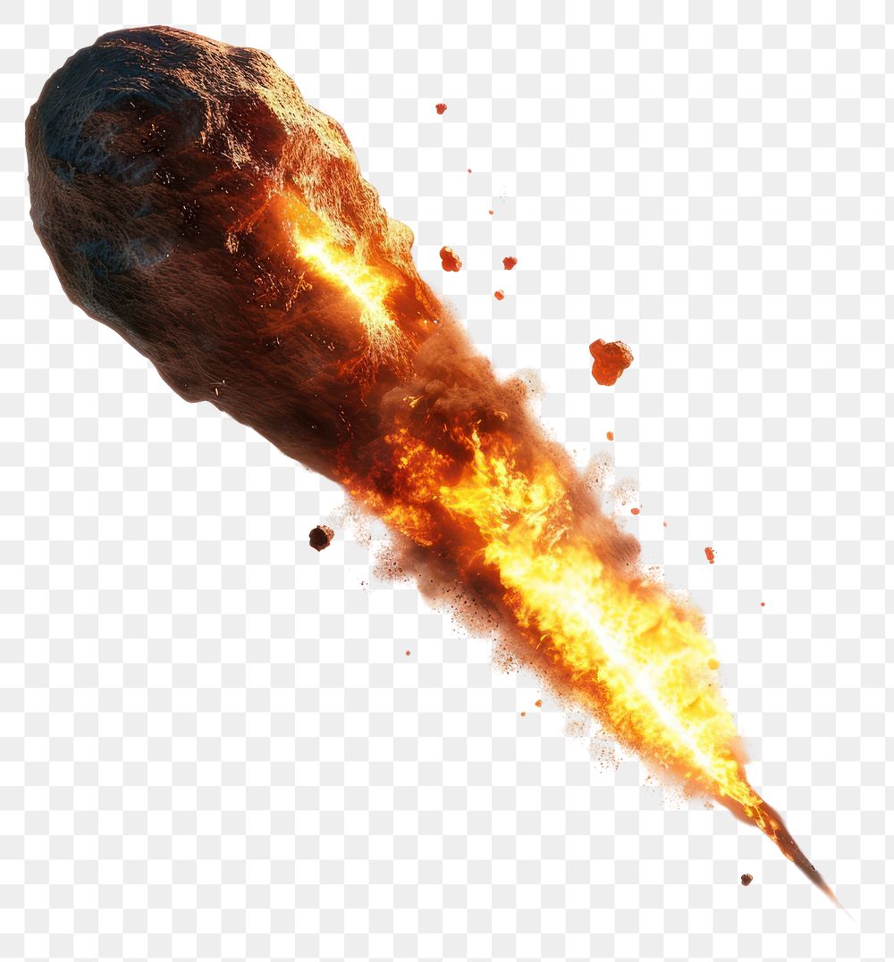 PNG Fiery meteorite entering Earth's | Free PNG - rawpixel