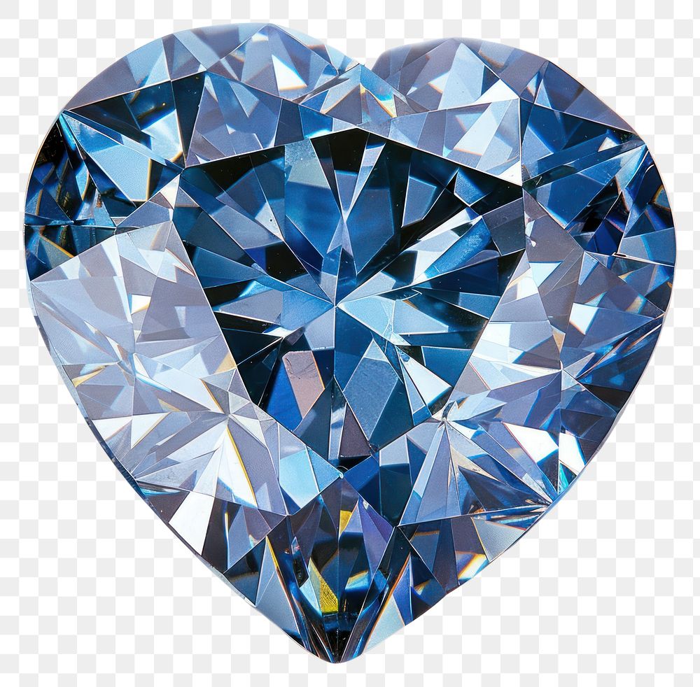 PNG Sparkling blue heart-shaped diamond | Free PNG - rawpixel