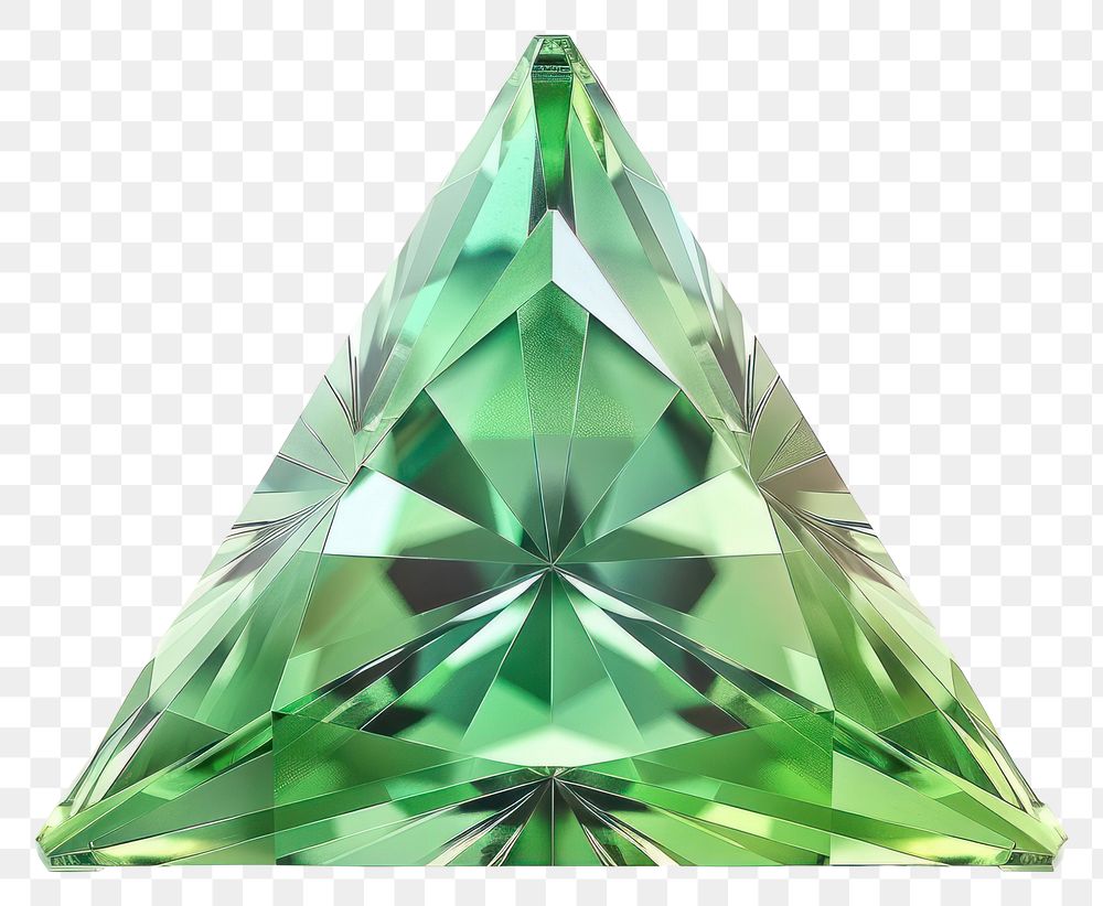 PNG Green pyramid-shaped crystal gem | Free PNG - rawpixel
